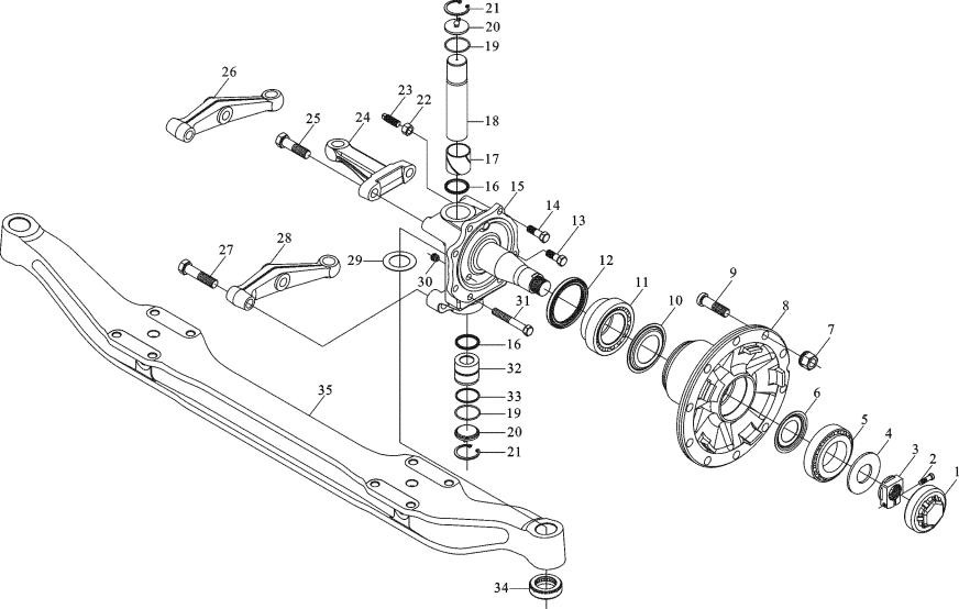 SHACMAN F3000 HDM SERIES DUAL STAGE DECELERATION DRIVE AXLE WHEEL EDGE-25