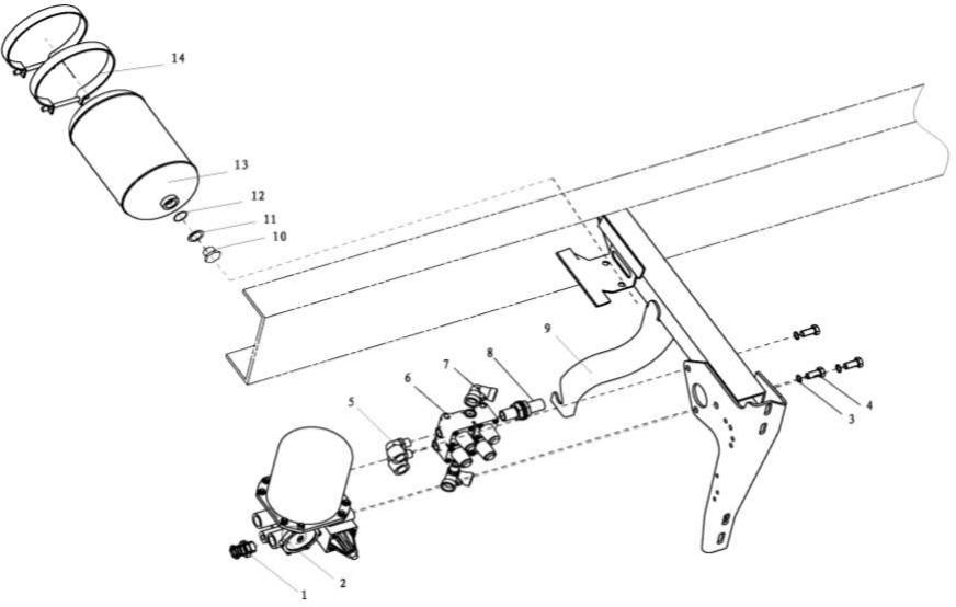 SHACMAN F3000 AIR COMPESSOR OUTER LINE-8